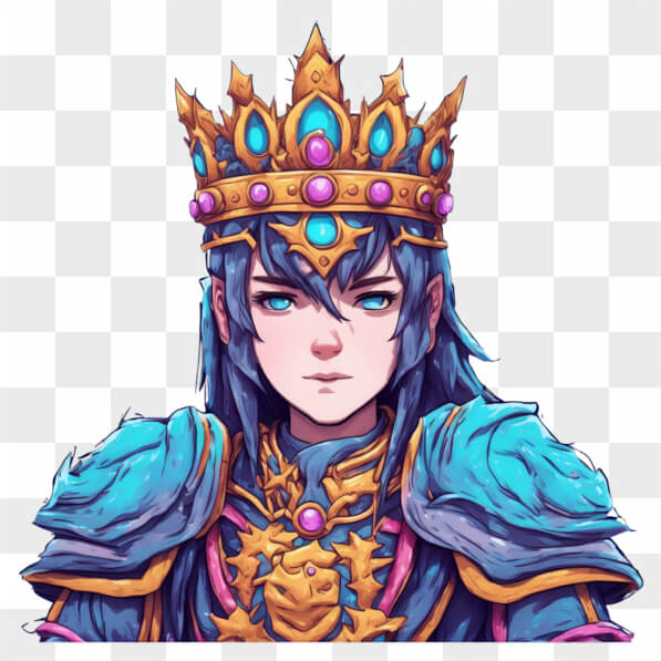 Download Regal Character Portrait with Crown Cartoons Online - Creative ...