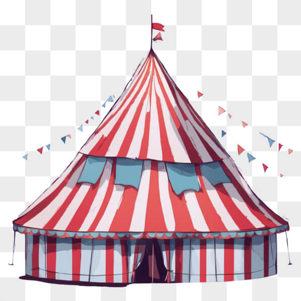 Descarga Carpa de circo con rayas rojas y blancas Cartoons En Línea ...