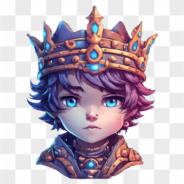Download Young Regal Character with Crown Cartoons Online - Creative ...