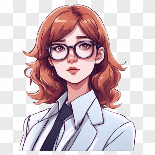 Descarga Retrato estilizado de una mujer profesional Cartoons En Línea - Creative Fabrica