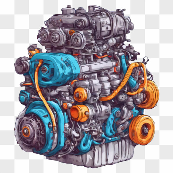Download Vibrant Mechanical Engine Illustration Cartoons Online ...