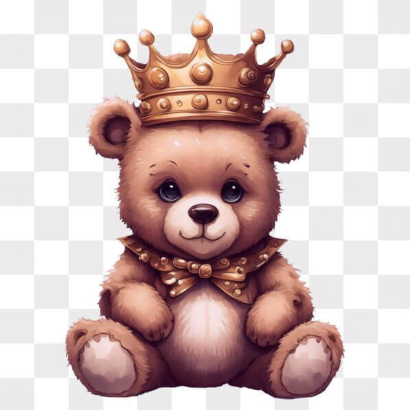 Descarga Oso Real con Corona Cartoons En Línea - Creative Fabrica