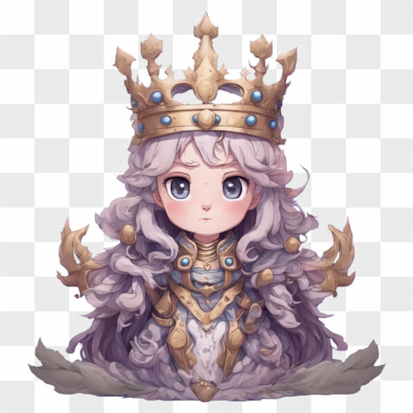 Download Regal Character with Crown and Armor Cartoons Online ...