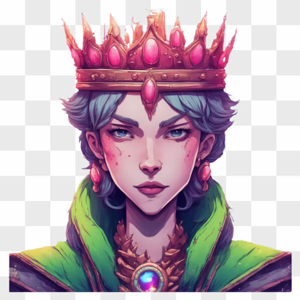 Download Regal Character with Crown Cartoons Online - Creative Fabrica