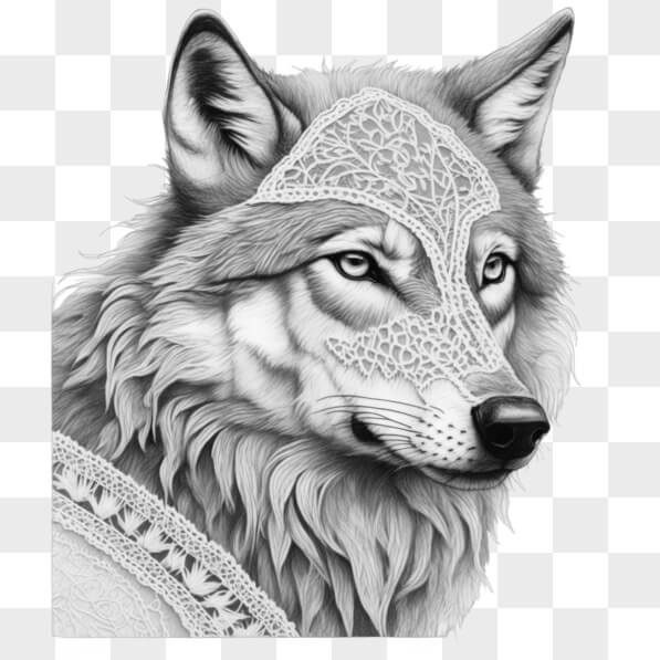 Descarga Ilustración intrincada de lobo con patrón de encaje Bocetos En ...