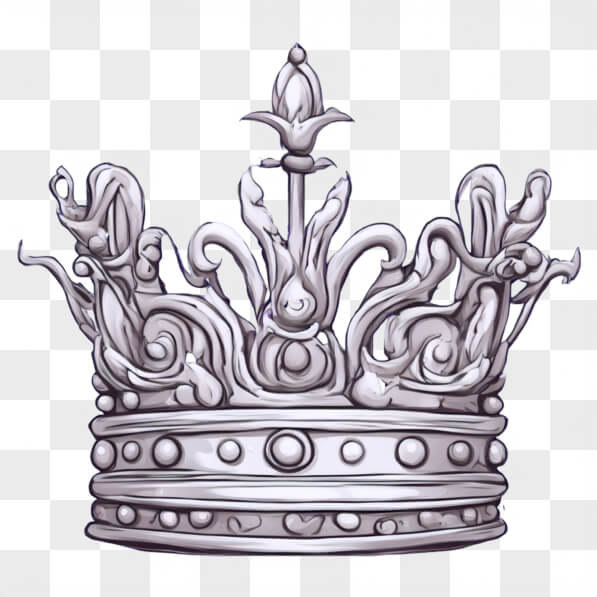 Download Intricate Silver Crown Cartoons Online - Creative Fabrica