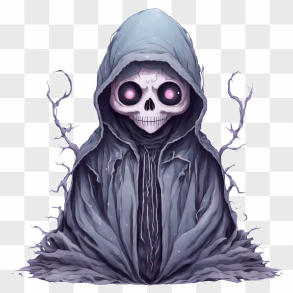 Baixe Caveira Artística com Capa e Olhos Brilhantes Cartoons - Creative ...