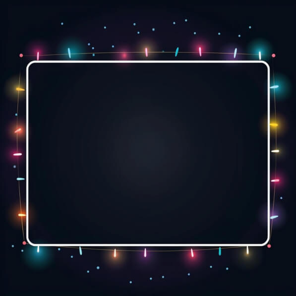 Descarga Marco decorativo colorido con luces Fondos En Línea - Creative ...
