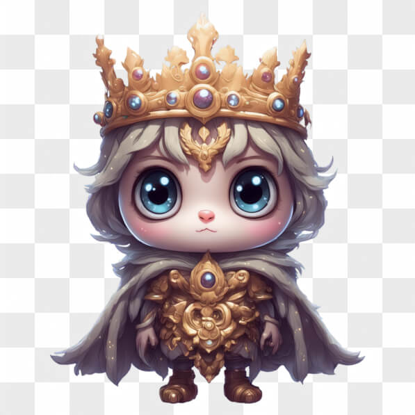 Download Cute Royalty Character with Golden Crown Cartoons Online ...
