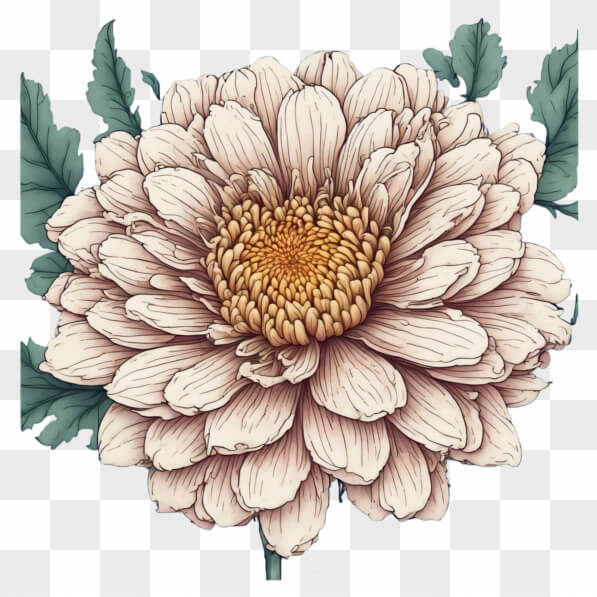 Download Intricate Chrysanthemum Flower Cartoons Online - Creative Fabrica