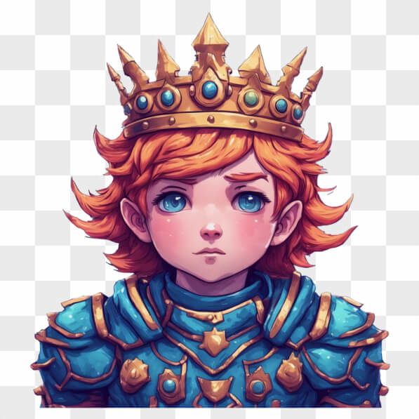 Download Young Knight Character with Crown Cartoons Online - Creative ...