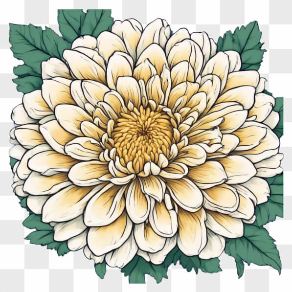 Download Intricate Chrysanthemum Flower Cartoons Online - Creative Fabrica