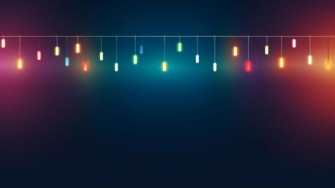 Download Colorful Hanging Lights on Dark Background Backgrounds Online ...