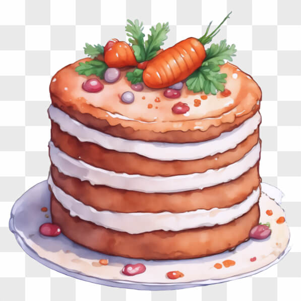 Download Layered Cake with Carrots and Candies Cartoons Online ...