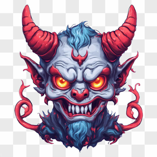 Télécharger Illustration de visage de démon Dessins animés En Ligne ...