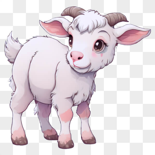 Download Cute Animated Baby Goat Cartoons Online - Creative Fabrica