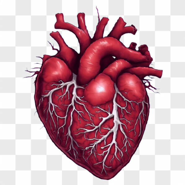 Download Anatomical Illustration of a Human Heart Cartoons Online ...