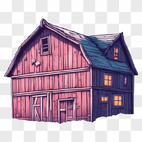Download Charming Rustic Barn with Warm Glow Cartoons Online - Creative ...