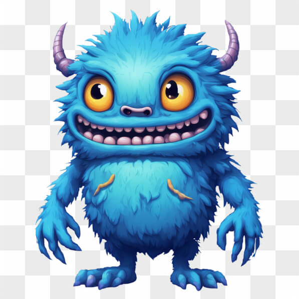 Download Cartoon Blue Monster Character Cartoons Online - Creative Fabrica