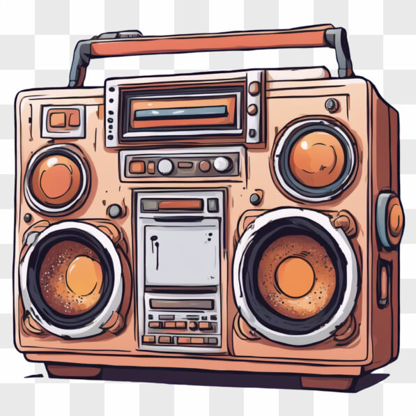 Download Vintage Boombox Cartoons Online - Creative Fabrica