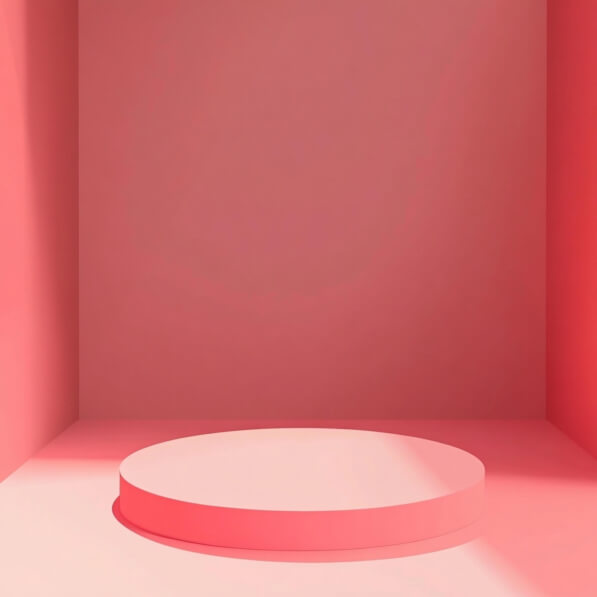 Download Minimalist Pink Space with Round Platform Backgrounds Online ...