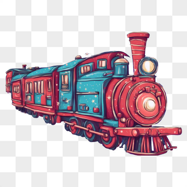 Download Colorful Vintage Steam Locomotive Cartoons Online - Creative ...