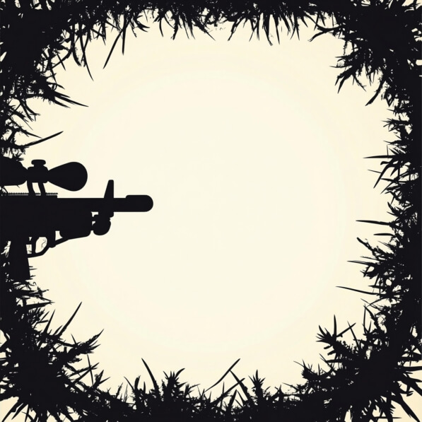 Download Sniper Rifle Silhouette Surrounded by Foliage Backgrounds ...