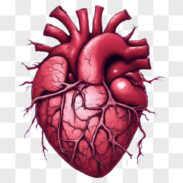 Download Anatomical Illustration of a Human Heart Cartoons Online ...