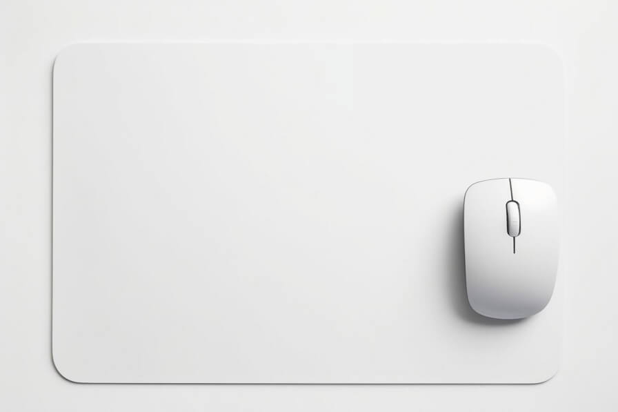 Download Minimalist Desk Setup with White Mouse and Mouse Pad Mockups ...