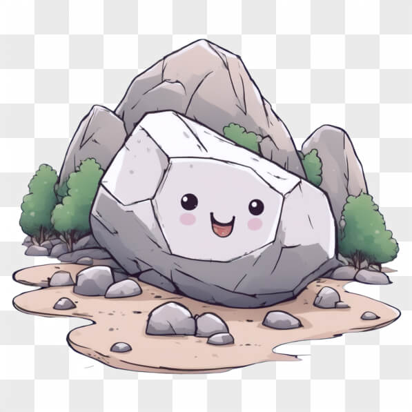Descarga Roca Sonriente en un Paisaje Escénico Cartoons En Línea ...