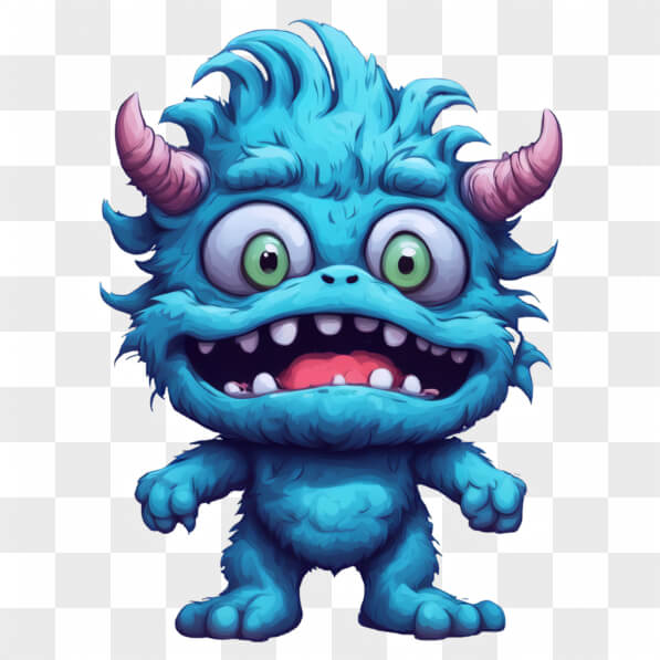 Baixe Personagem Monstro Azul Fantasioso Cartoons - Creative Fabrica