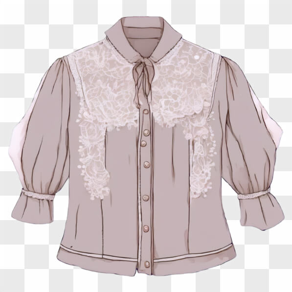 Download Elegant Blouse with Lace Detailing Cartoons Online - Creative ...