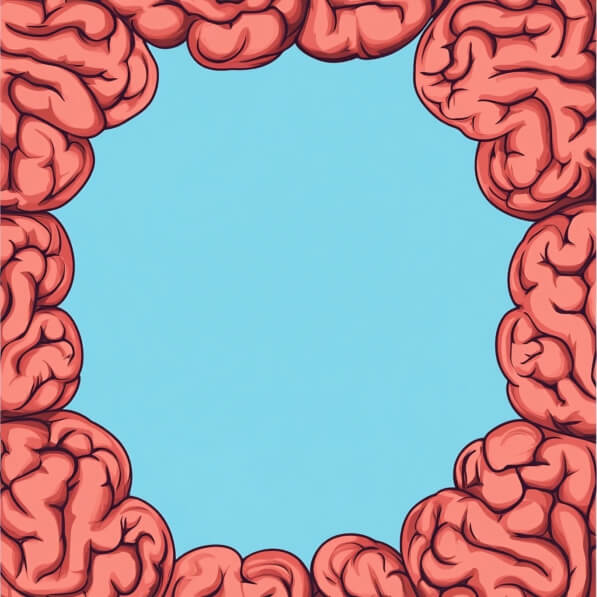 Download Stylized Brain Frame with Blue Background Backgrounds Online ...