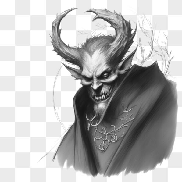 Download Mythical Creature with Horns Sketches Online - Creative Fabrica