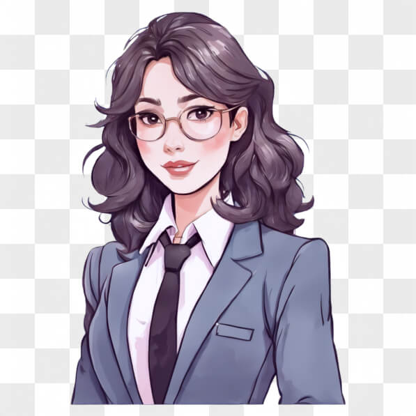 Download Illustrated Businesswoman in Formal Attire Cartoons Online ...