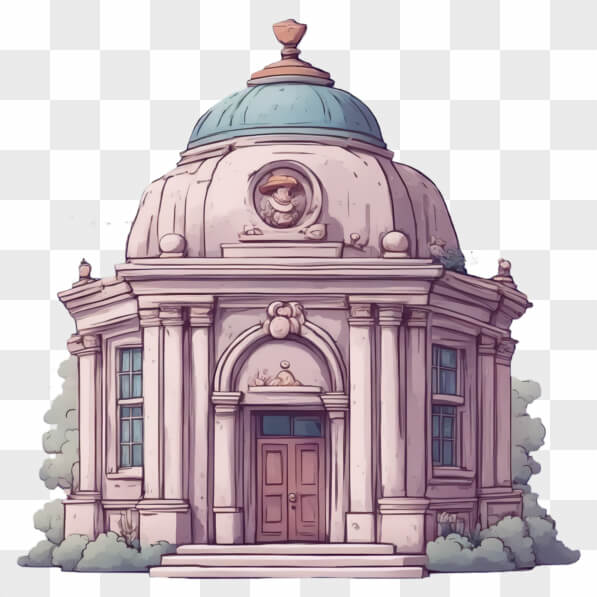 Download Elegant Architectural Structure with Dome Cartoons Online ...