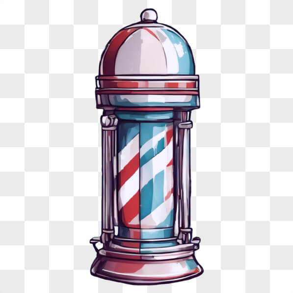 Download Traditional Barber Pole Cartoons Online - Creative Fabrica