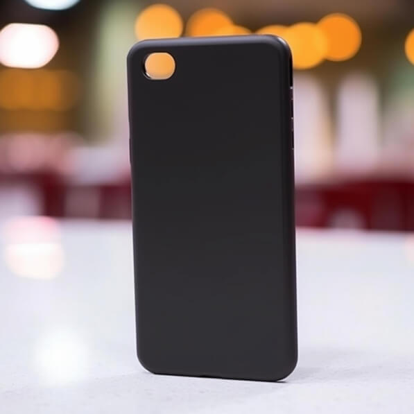 Download Sleek Black Phone Case on Smooth Surface Mockups Online ...