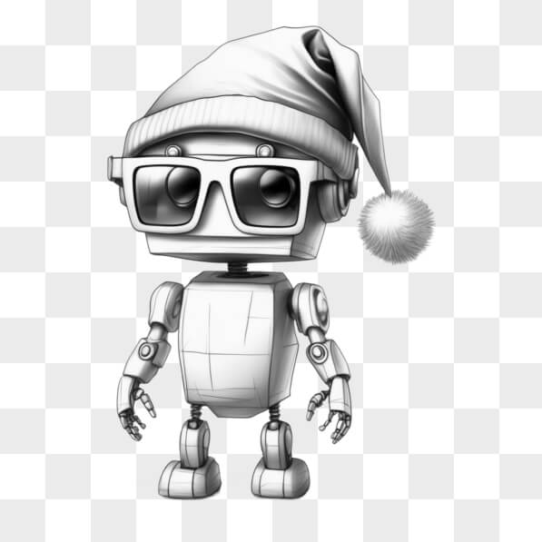 Descarga Robot juguetón con gorro y gafas de sol Bocetos En Línea ...