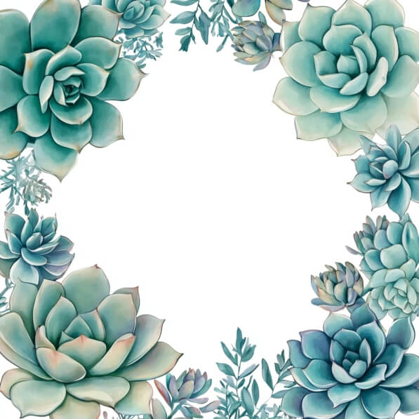 Download Elegant Succulent Border Design Backgrounds Online - Creative ...