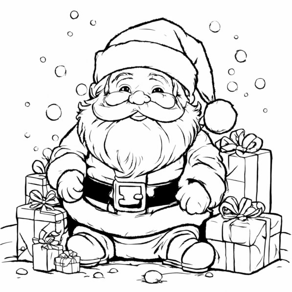 Free Santa Coloring pages - Download Printable Santa Coloring sheets ...
