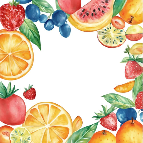 Download Colorful Fruit Border Illustration Backgrounds Online ...