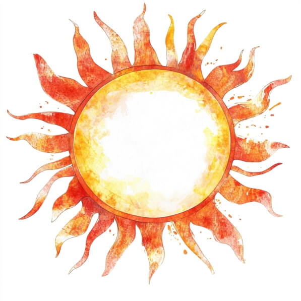 Download Vibrant Watercolor Sun Illustration Backgrounds Online ...
