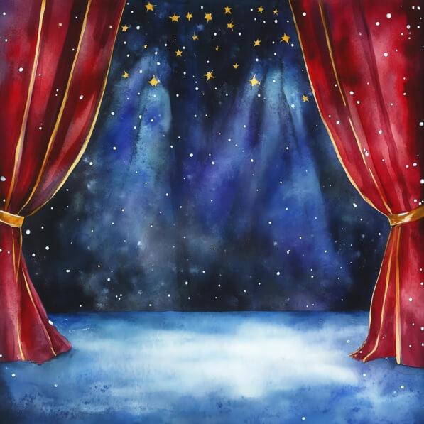 Download Theatrical Stage with Starry Background Backgrounds Online ...