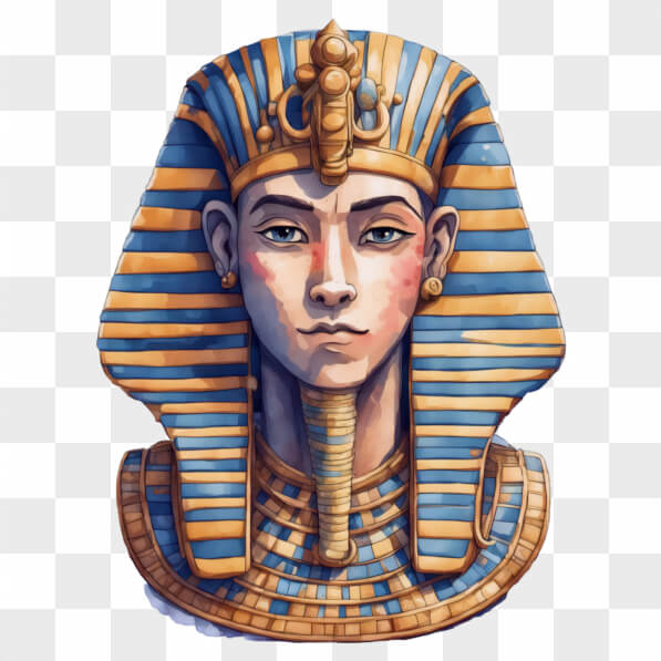 Descarga Representación estilizada de un antiguo faraón egipcio ...