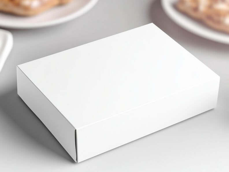 Descarga Caja de Empaque de Comida Blanca Sencilla Mockups En Línea ...
