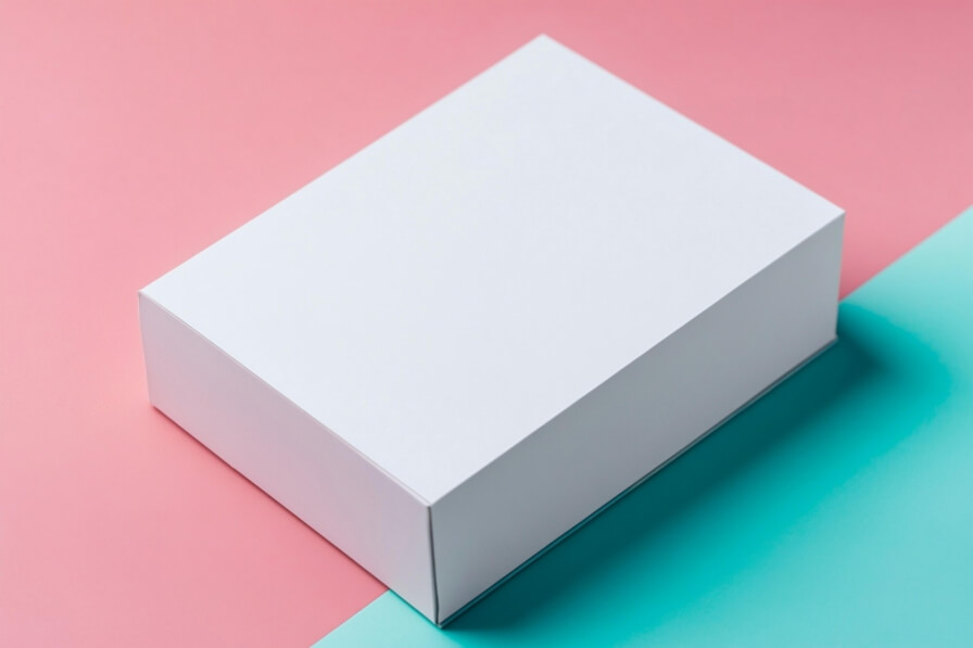 Download Plain White Box on Colorful Background Mockups Online ...