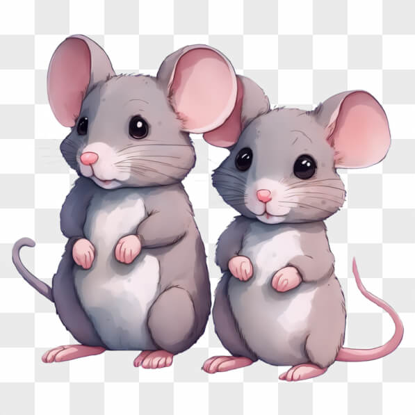 Baixe Dois Ratos de Desenho Animado em Pé Cartoons - Creative Fabrica