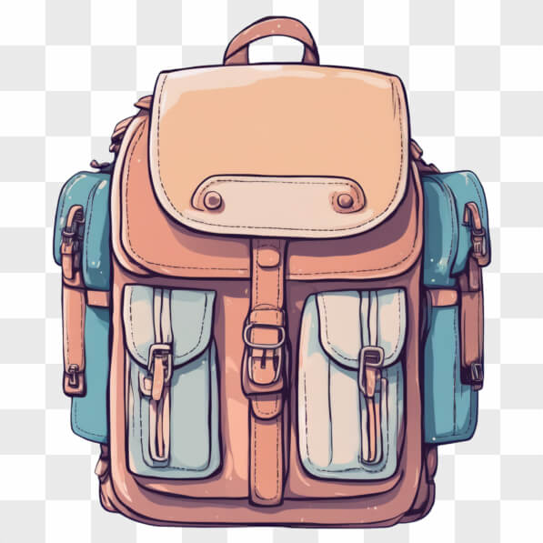 Download Stylish Pastel Backpack Cartoons Online - Creative Fabrica