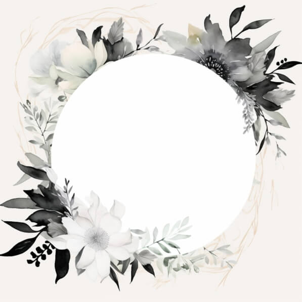 Scarica Cornice floreale elegante Sfondi Online - Creative Fabrica